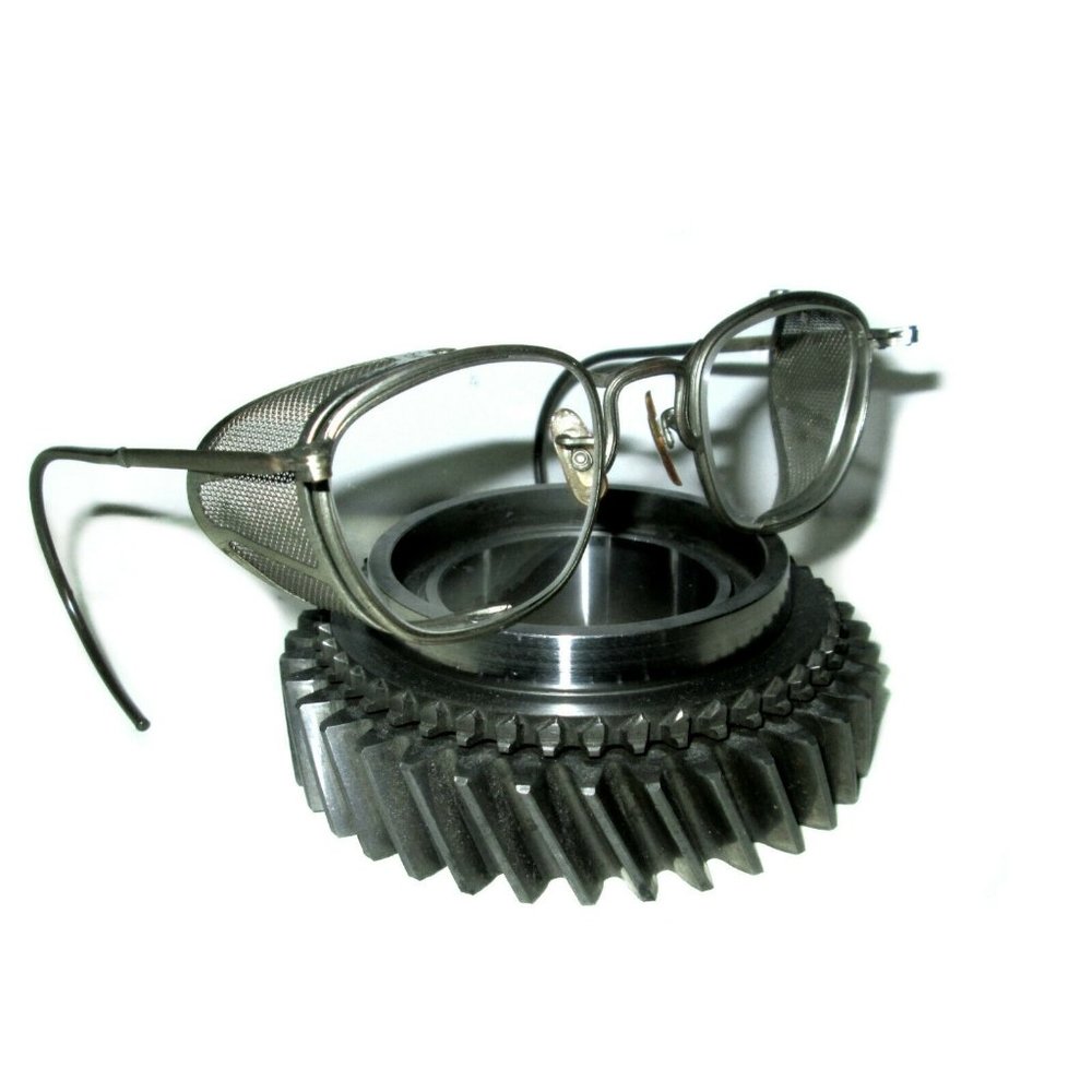 Antique American Optical Square Mesh Goggles Sunglass… - Gem